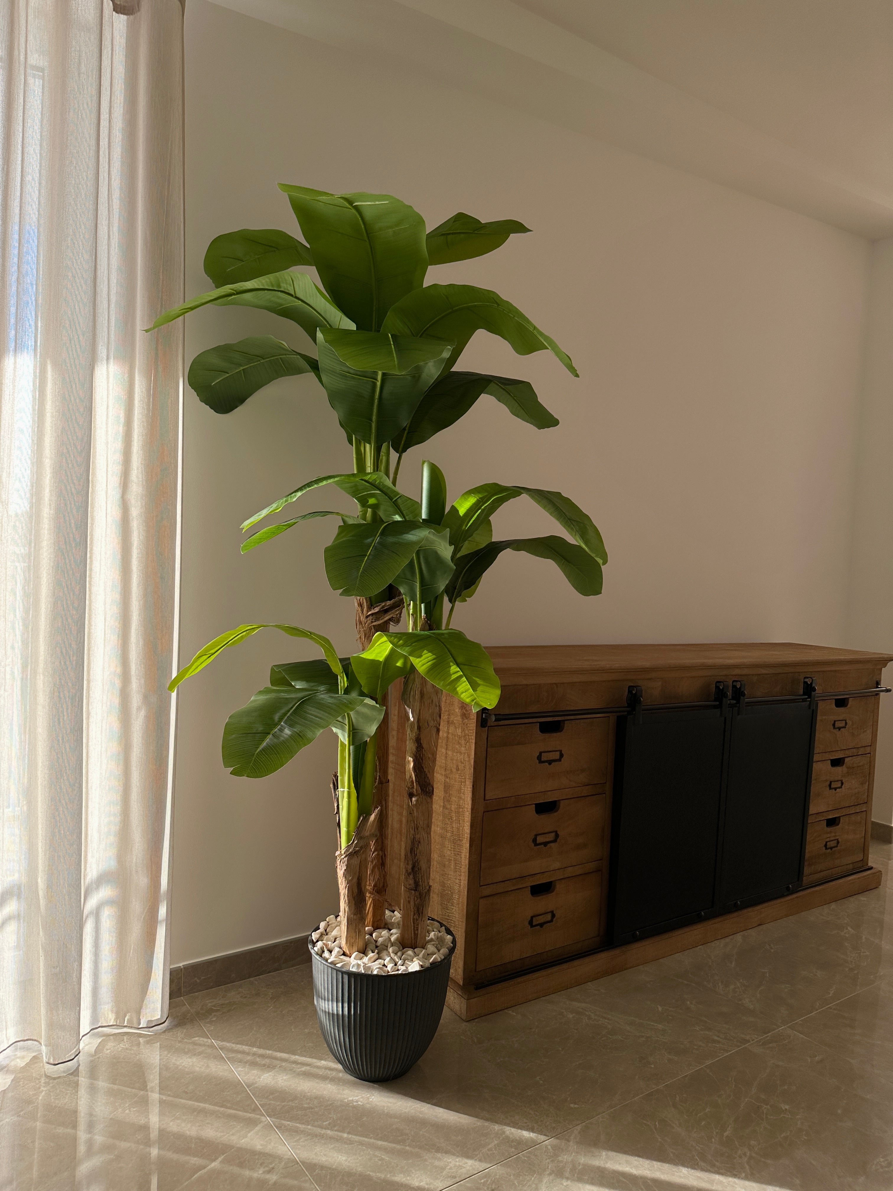 PIANTA DI BANANO ARTIFICIALE -DISPONIBILE CON VARIANTI DI VASO A SCELT