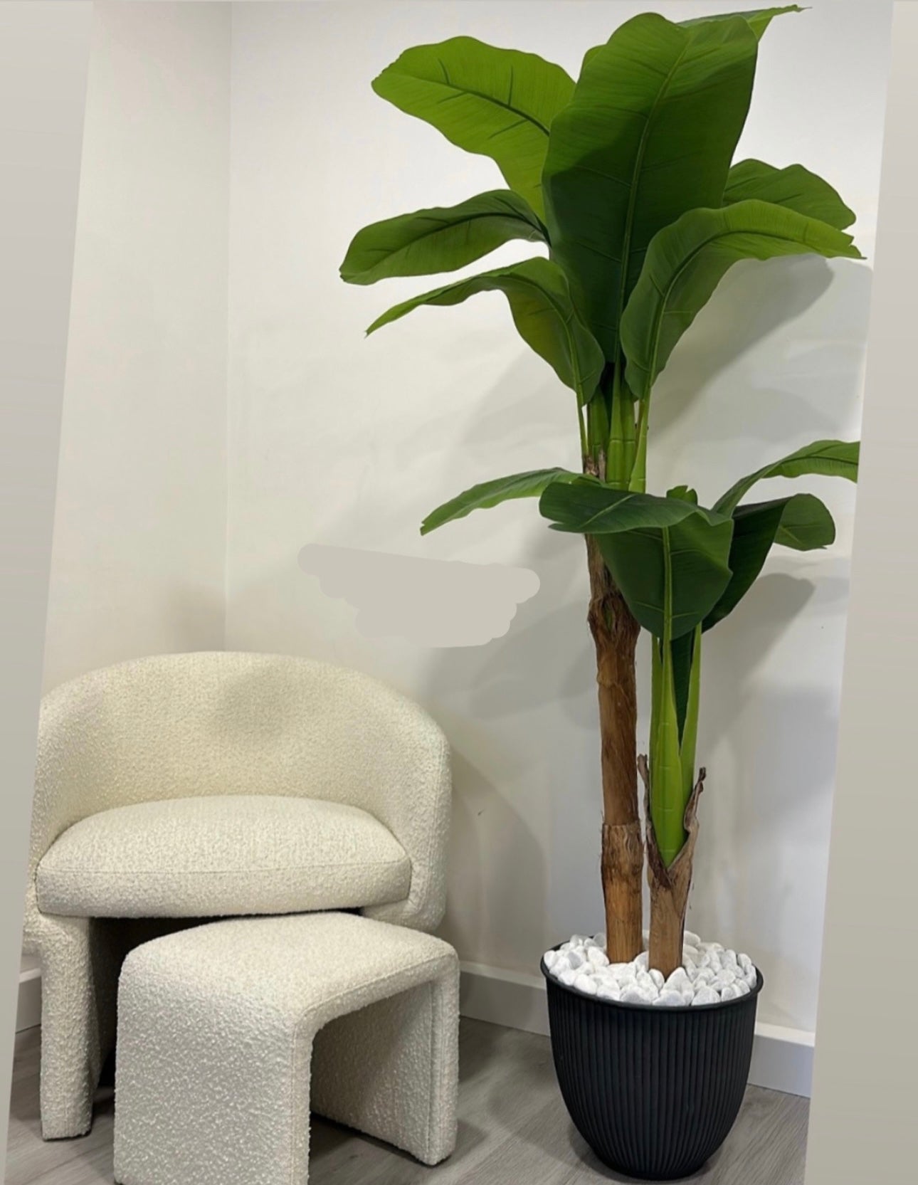 PIANTA DI BANANO ARTIFICIALE -DISPONIBILE CON VARIANTI DI VASO A SCELT